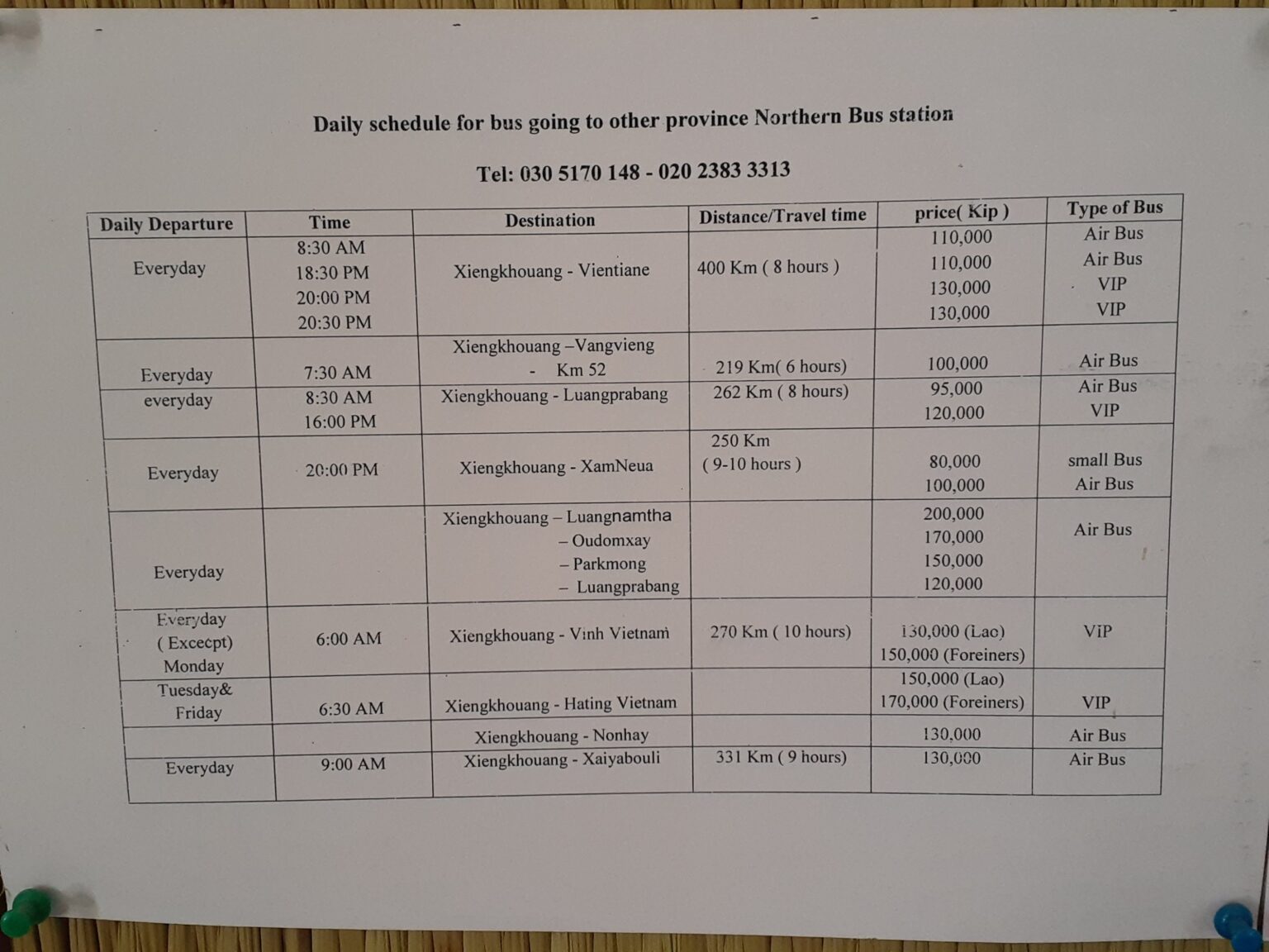 From Phonsavan to Paksan: Sleepy Bus Trip with Double Beds | Mai and ...