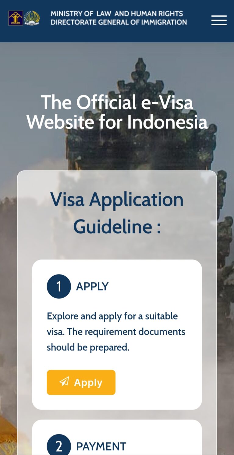 How to Get an Indonesian Arrival Visa (e-VOA) Online from your ...